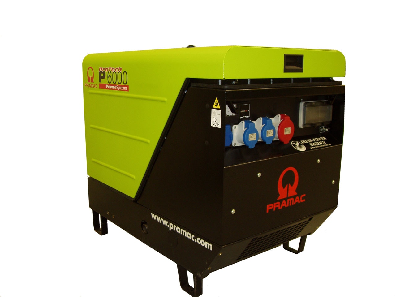 Pramac Generator P6000 TYEDI 3-faset Diesel Støjsvag - Diesel generator ...