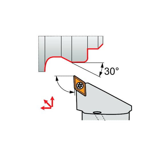 Pramet Svarvhållare ISO D C4-SDJCL-27050-11 med polygoninspänning ... Pramet Svarvhållare ISO D C4-SDJCL-27050-11 med polygoninspänning ...