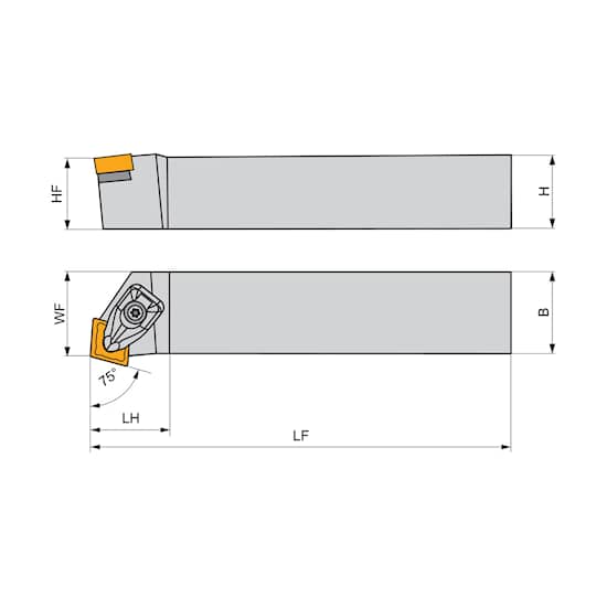 Pramet Svarvhållare ISO D DCBNR3232P19 Pramet Svarvhållare ISO D DCBNR3232P19
