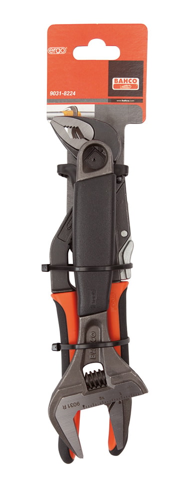 Bahco Verktygssats ERGO, skiftnyckel 9031 & Polygrip 8224, twinpack ...